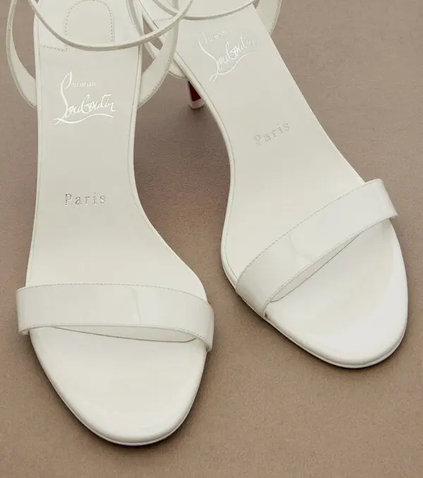 CHRISTIAN LOUBOUTIN Miss Z Leather Slingback Sandals - White
