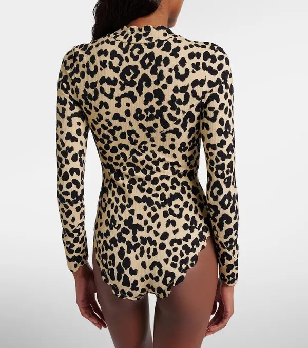 Marysia Northsea Leopard-print Rashguard Swimsuit - Yellow