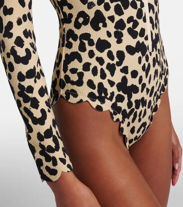 Marysia Northsea Leopard-print Rashguard Swimsuit - Yellow