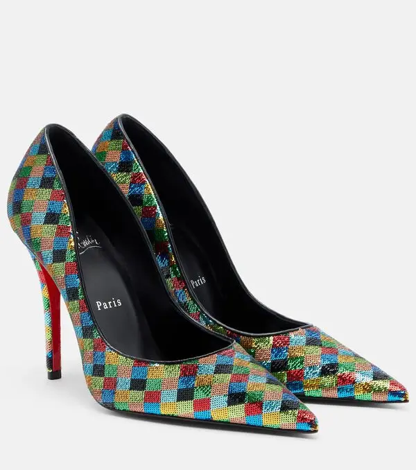 CHRISTIAN LOUBOUTIN Miss Z Sequined Pumps - Multicoloured