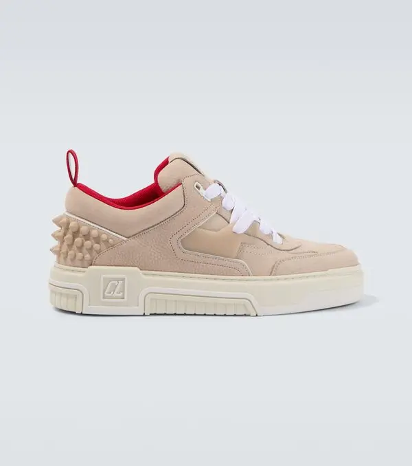 CHRISTIAN LOUBOUTIN Astroloubi Leather Sneakers - Beige