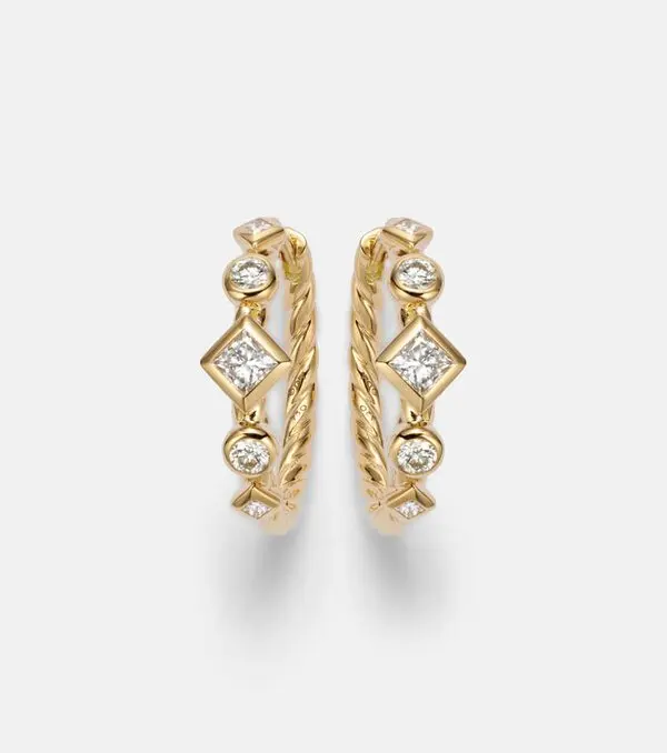David Yurman Petite Modern Renaissance® 18kt Earrings With Diamonds - Gold