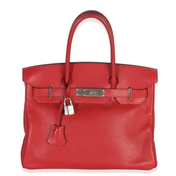 Hermès Rouge Casaque Swift Birkin 30 Phw