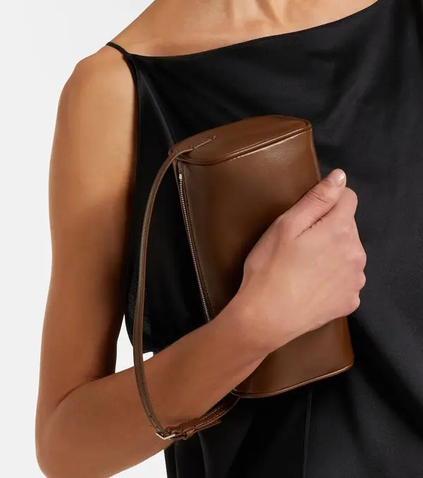 THE ROW 90s Suede Top-handle Bag - Brown