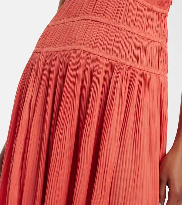Ulla Johnson Tasneem Plisse Satin Gown