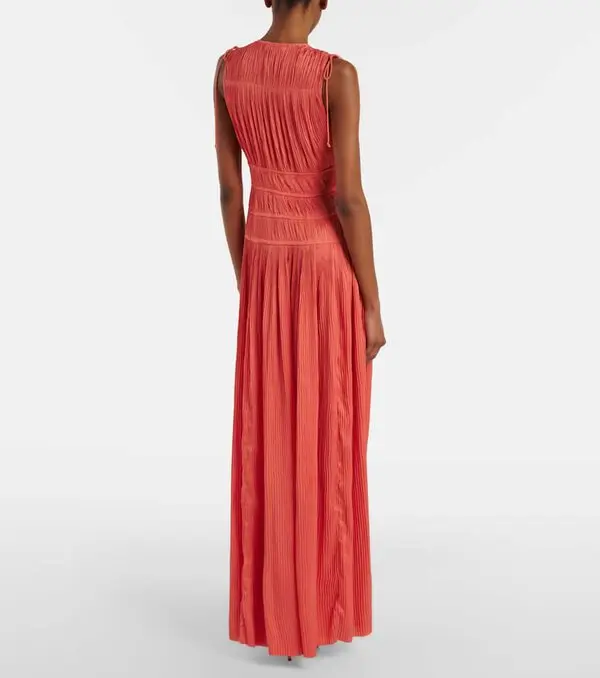 Ulla Johnson Tasneem Plisse Satin Gown