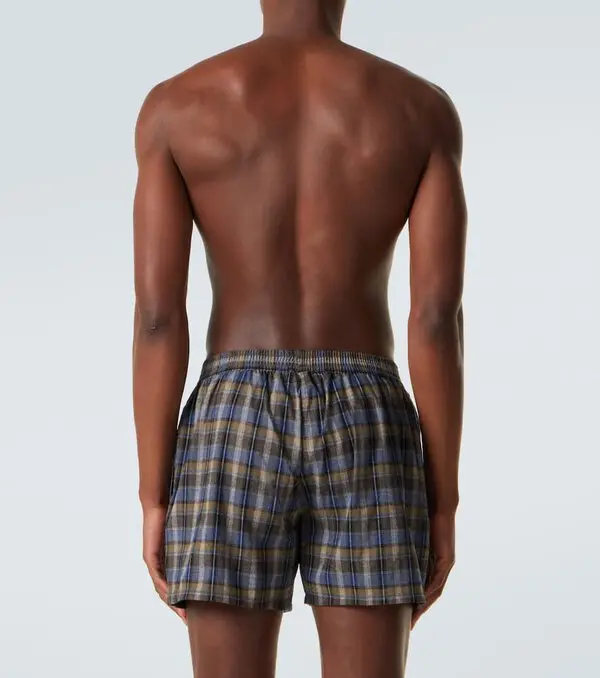 ERL Checked Cotton-blend Boxers