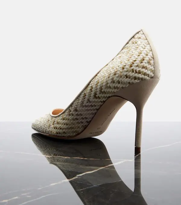 Manolo Blahnik Bb Woven Pumps - Beige