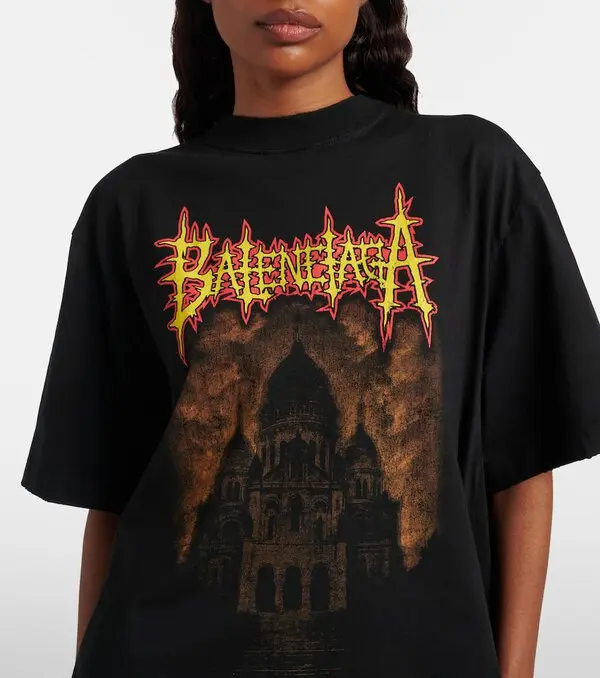 Balenciaga Printed Cotton T-shirt