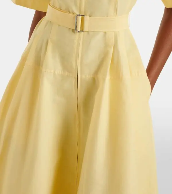 Simkhai Belted Cotton-blend Shirt Dress