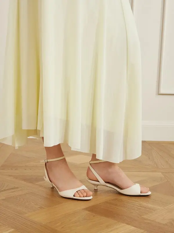 AeydĒ Zelia Leather Sandals - Neutrals