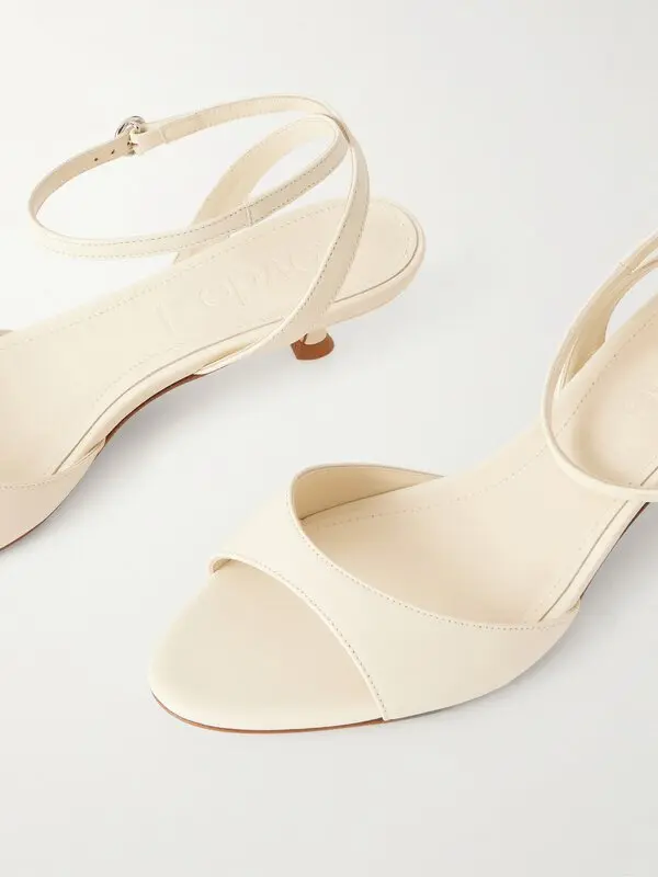 AeydĒ Zelia Leather Sandals - Neutrals