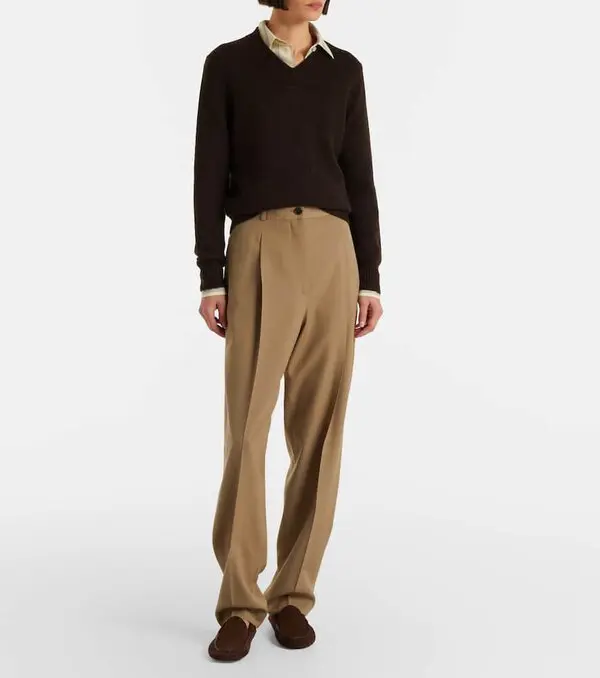 THE ROW Lucca Suede Loafers - Brown