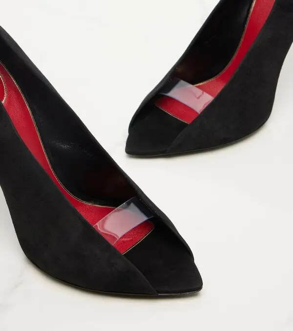 Valentino Garavani Revele Suede Peep-toe Pumps