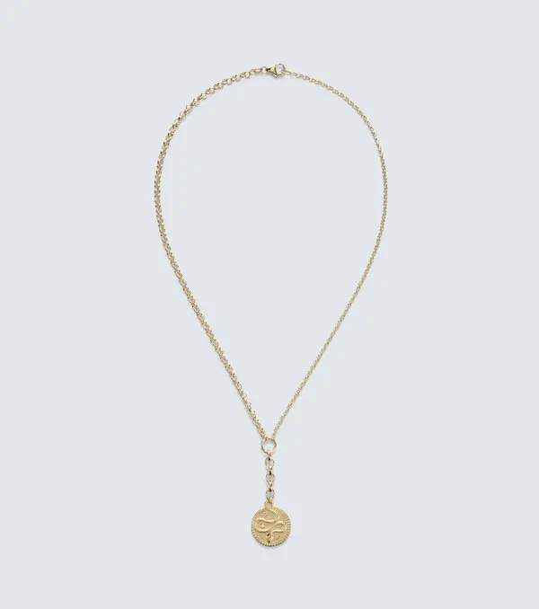 FOUNDRAE Wholeness Medium Pendant Necklace In 18kt With Diamond - Gold