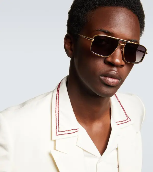 JACQUES MARIE MAGE Earl Aviator Sunglasses