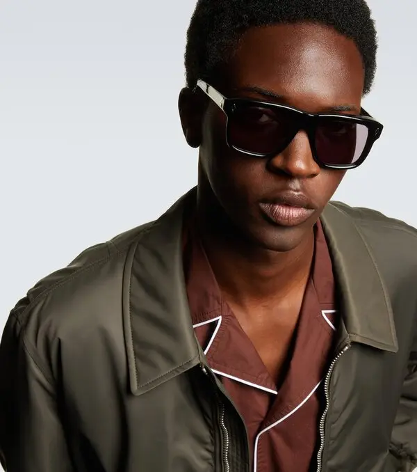 JACQUES MARIE MAGE Yves Square Sunglasses - Black