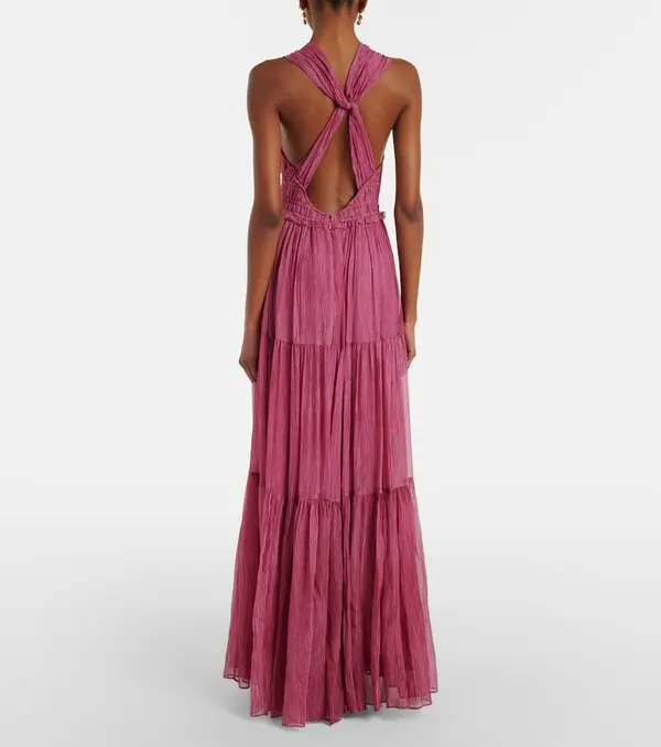 Ulla Johnson Freesia Silk Chiffon Gown - Pink