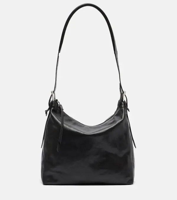 LEMAIRE Small Belted Leather Shoulder Bag - Brown