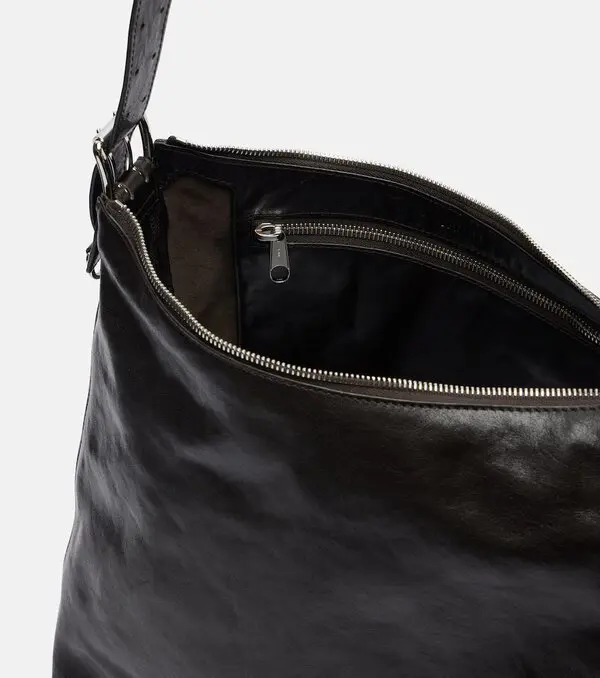 LEMAIRE Small Belted Leather Shoulder Bag - Brown