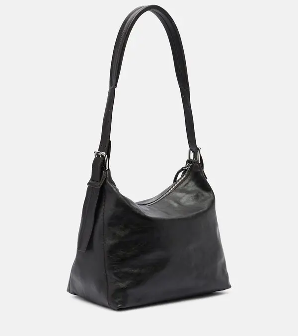 LEMAIRE Small Belted Leather Shoulder Bag - Brown
