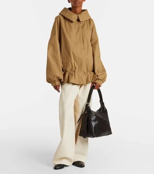 LEMAIRE Small Belted Leather Shoulder Bag - Brown
