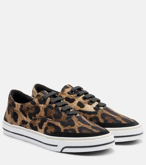 Dolce & Gabbana Leopard-print Canvas Sneakers