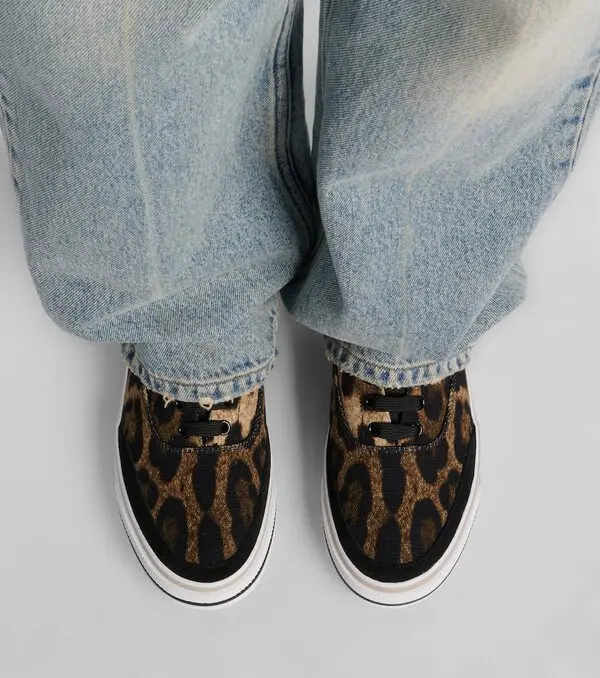 Dolce & Gabbana Leopard-print Canvas Sneakers