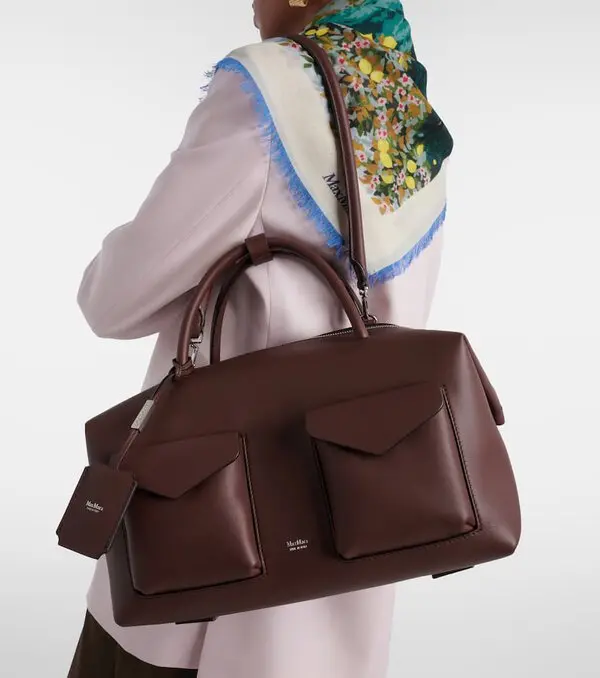 Max Mara Large Leather Top-handle Bag