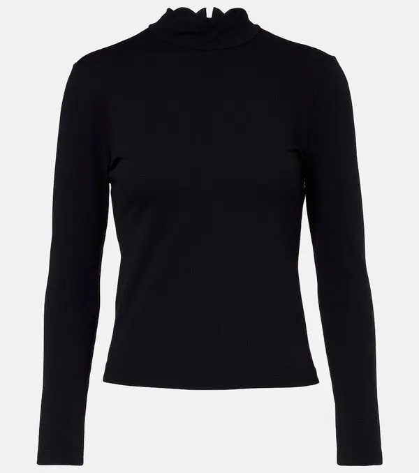 Marysia Scalloped Rashguard Top - Black
