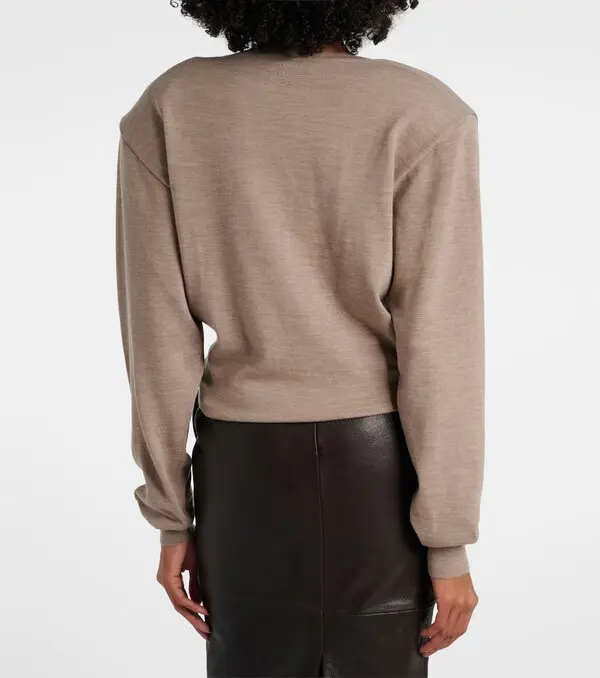 Magda Butrym Knot-detail Wool Sweater - Beige