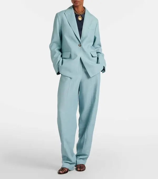 JOSEPH Rochd Chambray Blazer - Blue