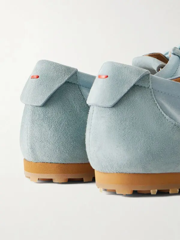 AeydĒ Uma Suede And Satin Sneakers - Blue