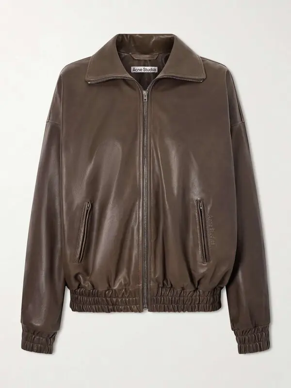 Acne Studios Leather Bomber Jacket