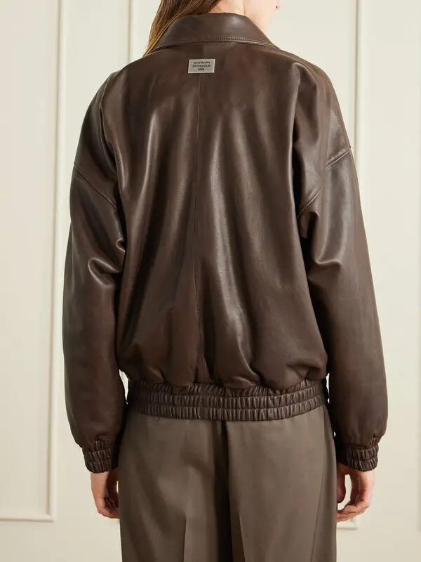 Acne Studios Leather Bomber Jacket