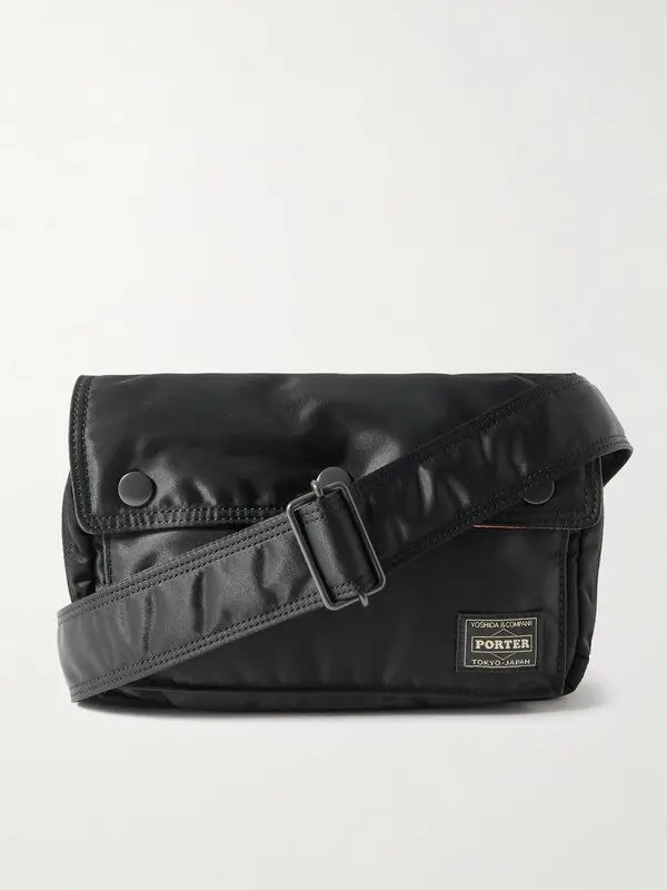 PORTER-YOSHIDA & CO Tanker Envelope Nylon-twill Belt Bag - Black