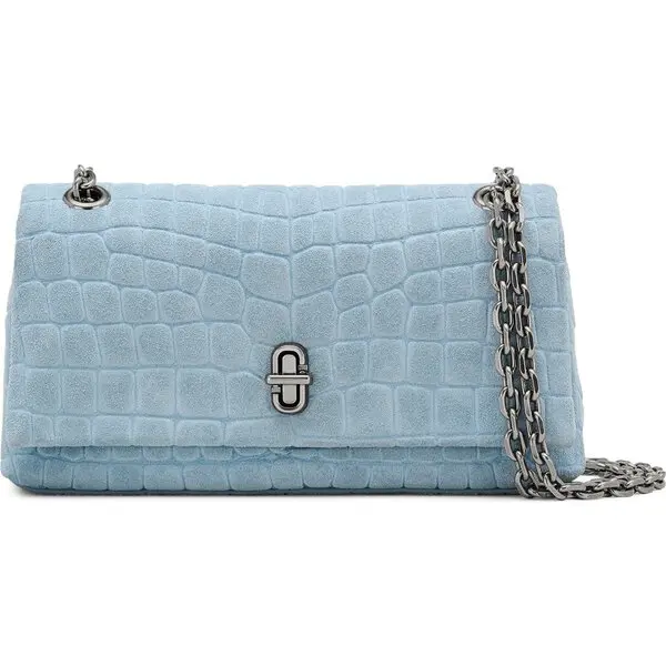 Marc Jacobs The Dual Chain Strap Suede Mini Bag - Blue Mist