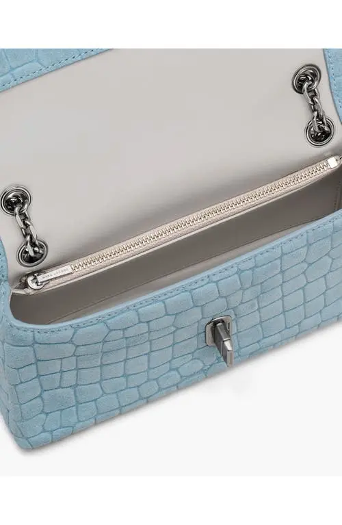 Marc Jacobs Dual Chain Strap Suede Mini Bag - Blue Mist