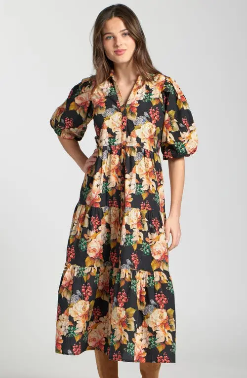 APNY Floral Midi Shirtdress