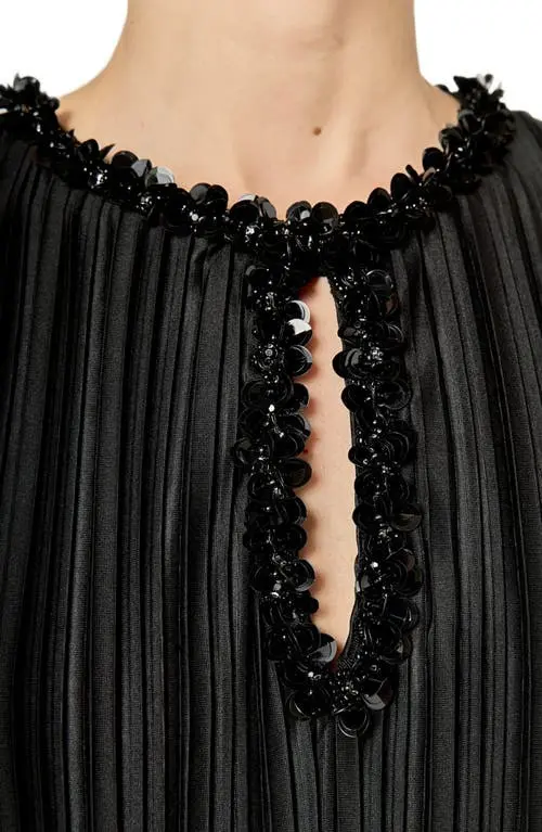 English Factory Embellished Plissé Maxi Dress