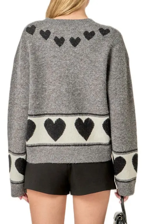 English Factory Cherry Heart Cardigan