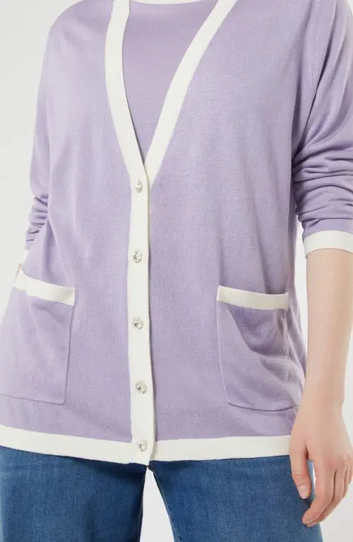 Marina Rinaldi Ottimo Silk & Cashmere Cardigan