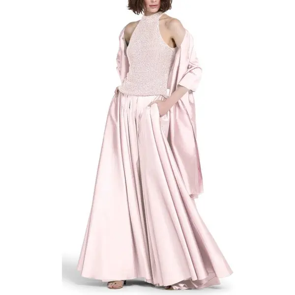 EMILY SHALANT Taffeta Wrap - Blush