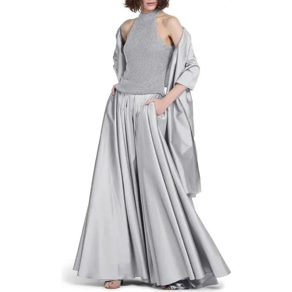 EMILY SHALANT Taffeta Wrap - Silver