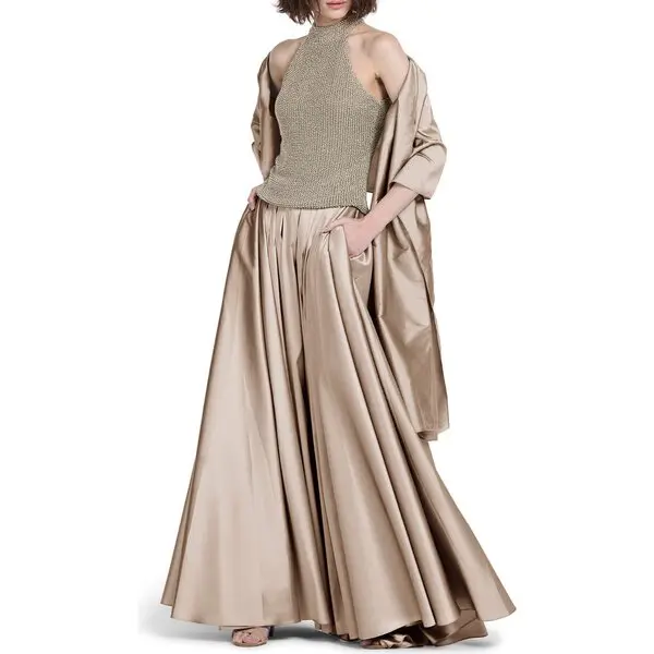 EMILY SHALANT Taffeta Wrap - Suntan
