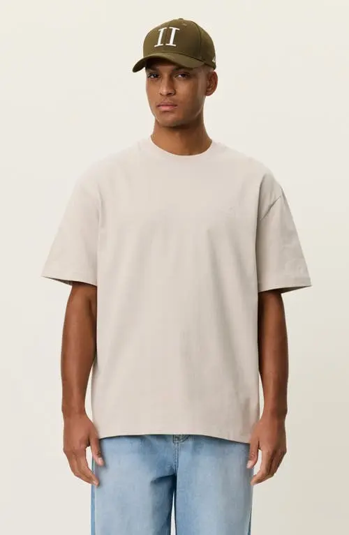 LES DEUX Crewneck Logo T-shirt - Light Sand