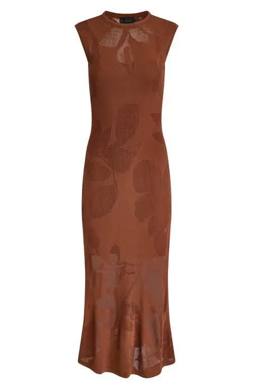 Donna Karan New York Floral Jacquard Sleeveless Dress