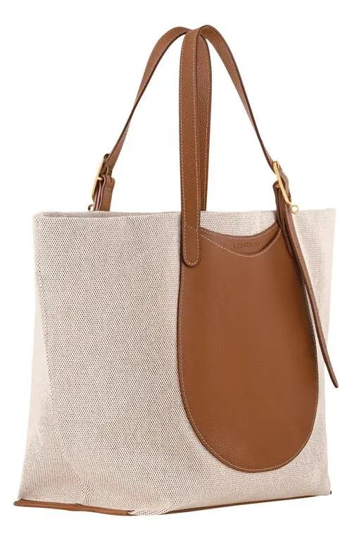 Longchamp Complice Canvas & Leather Tote