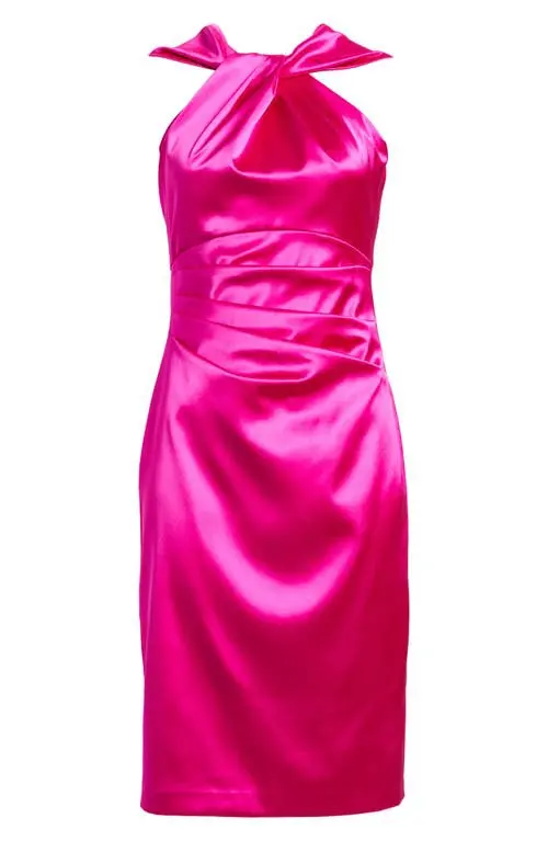 sachin and babi light blue dress Eliza J Satin Cocktail Dress - Fuchsia