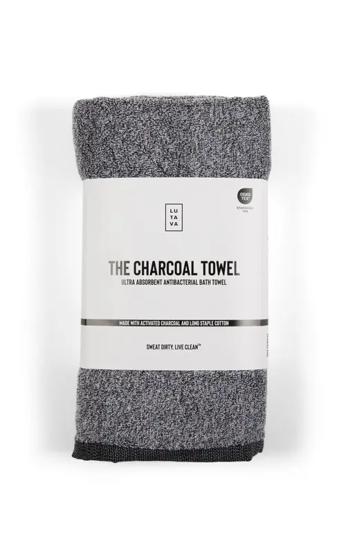 LUTAVA The Charcoal Bath Towel2 Pack - Black/heather